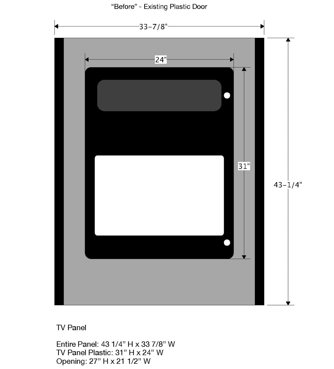 Sidewall Mount 30”x 31 1/2” Stainless Housing – Videotel Arcades