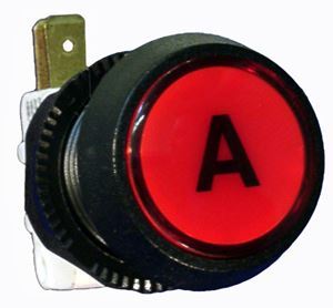 Small Red Plastic Button with Large A Letter (for Quad Systems ...