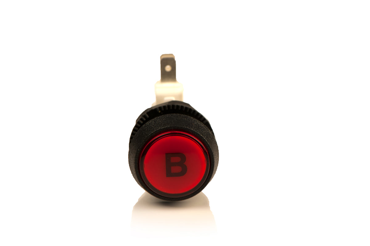 Small Red Plastic Button with Large B Letter (for Quad Systems ...